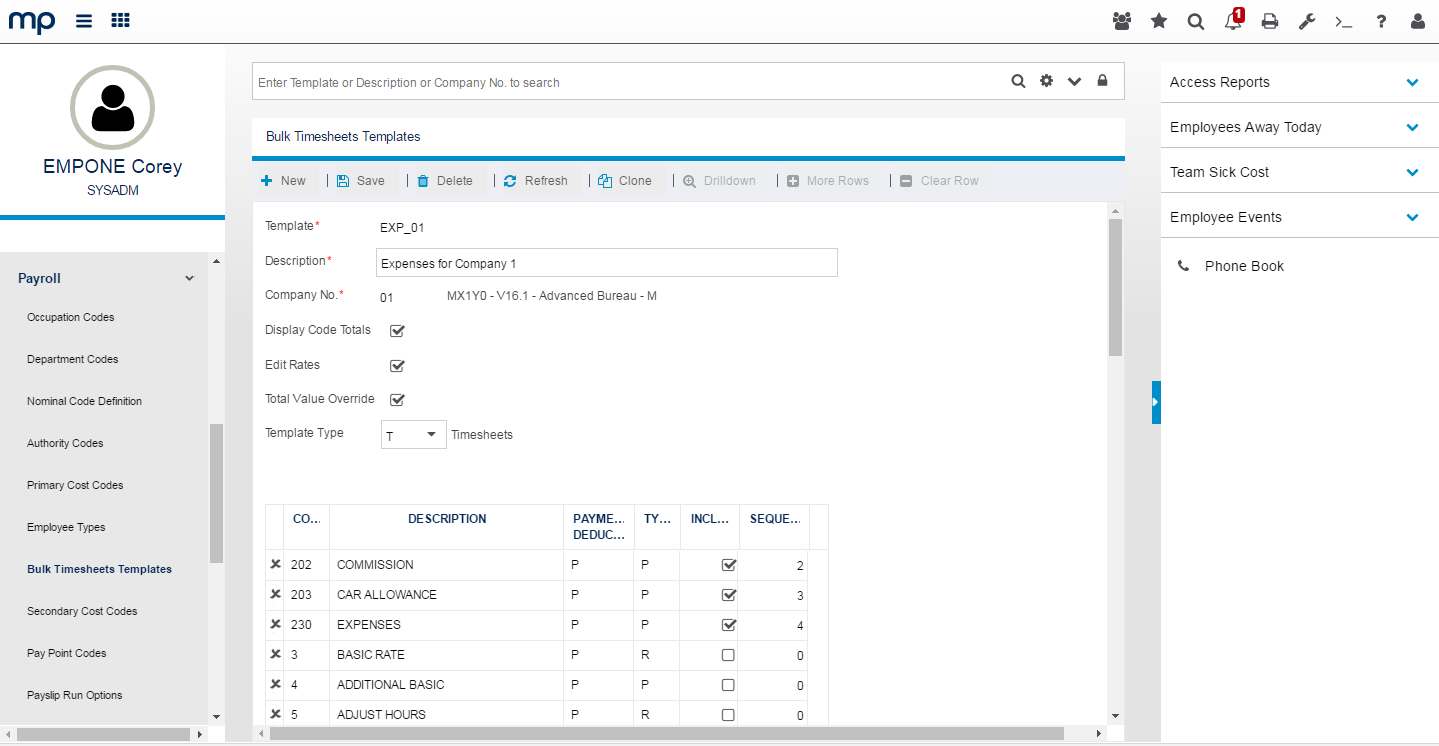 Bulk Timesheets Template